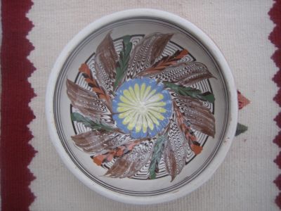 Castron Traditional cu Motiv Popular Spic de Grau si Coada de Paun 24 ...